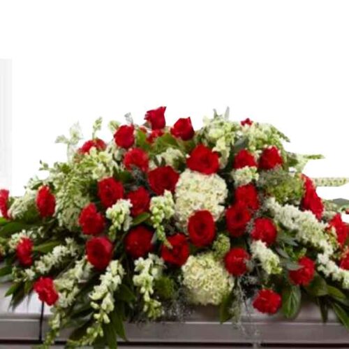 Cubre Caja Fúnebre con Rosas en Cali |Entregas Hoy | Floristería Cali©